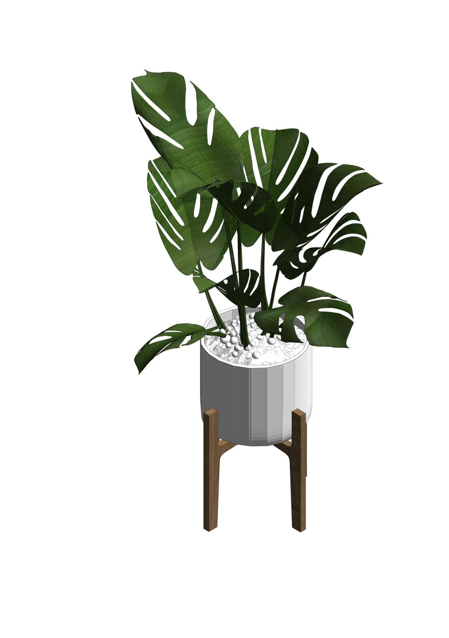 Revit Potted Plants 40 – Model And Object