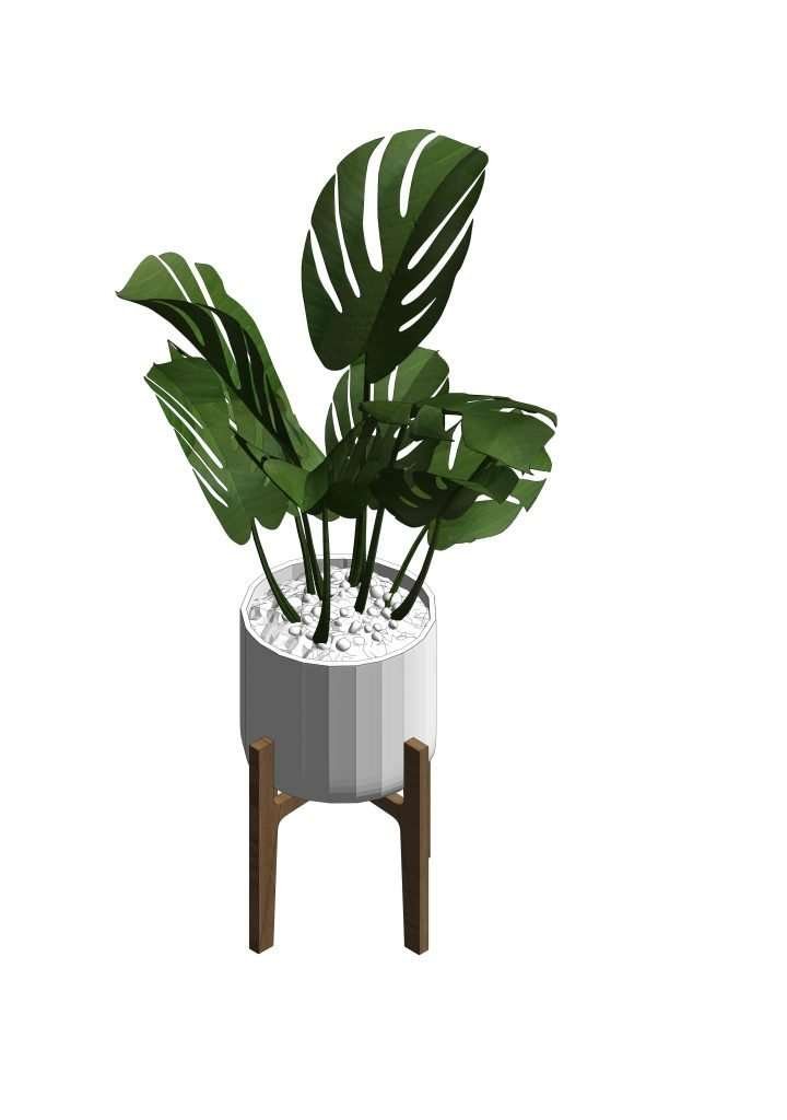 Revit Potted Plants 40 – Model And Object