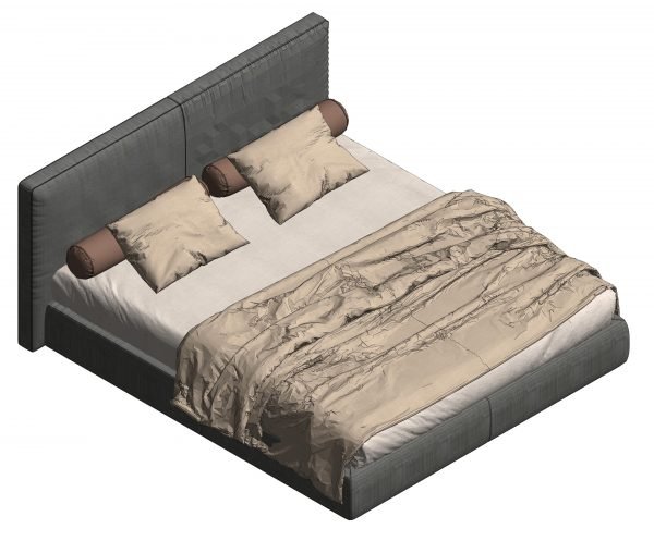 Revit Bed 12 - Model And Object