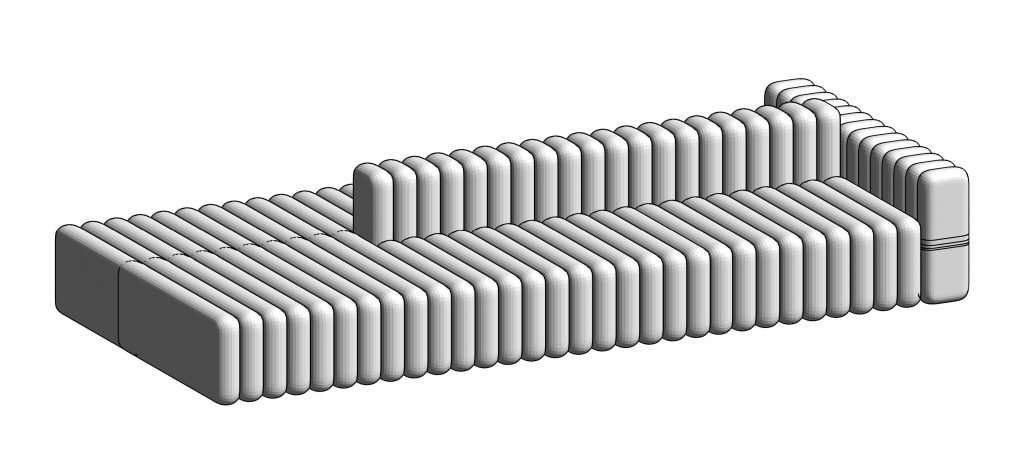 Revit Double Sofa 14 – Model And Object