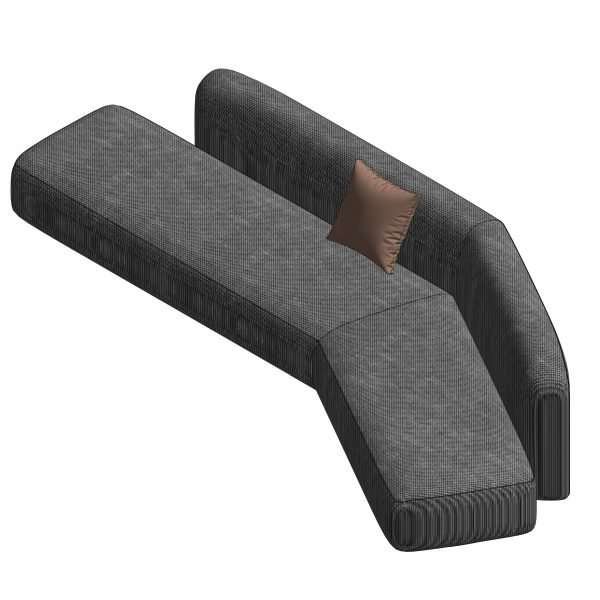 Revit Double Sofa 14 – Model And Object