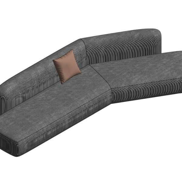 Revit Double Sofa 14 – Model And Object
