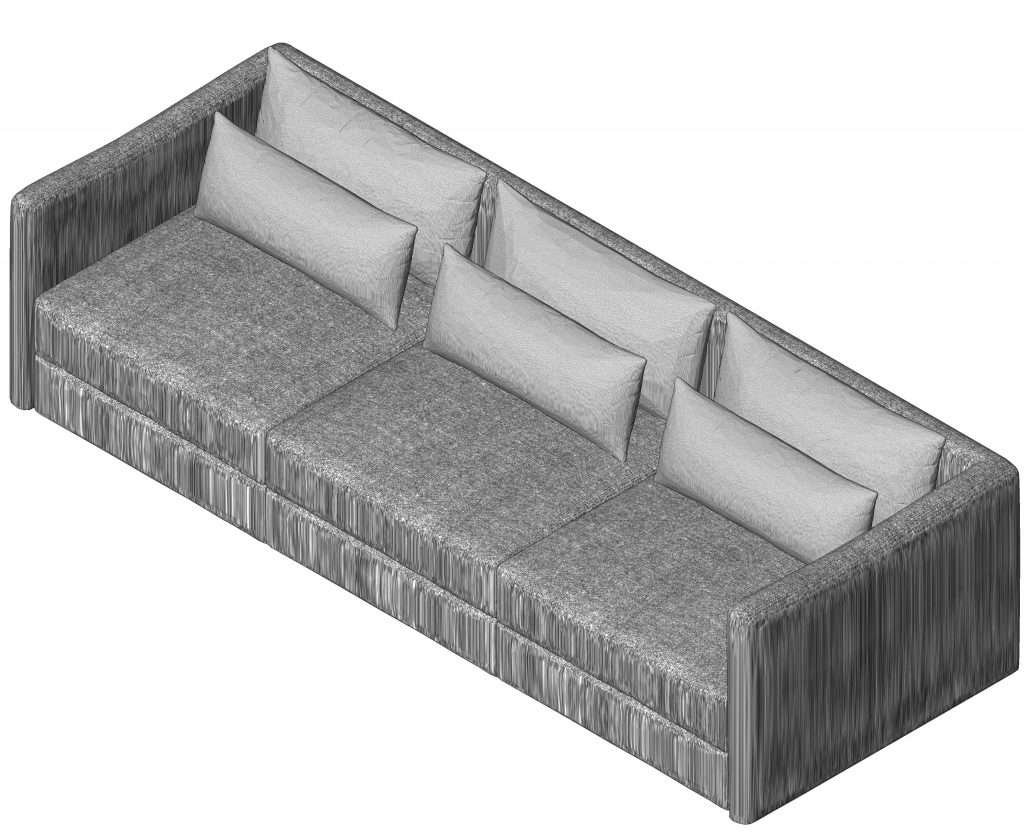 Revit Multi Sofa 1 – Model And Object
