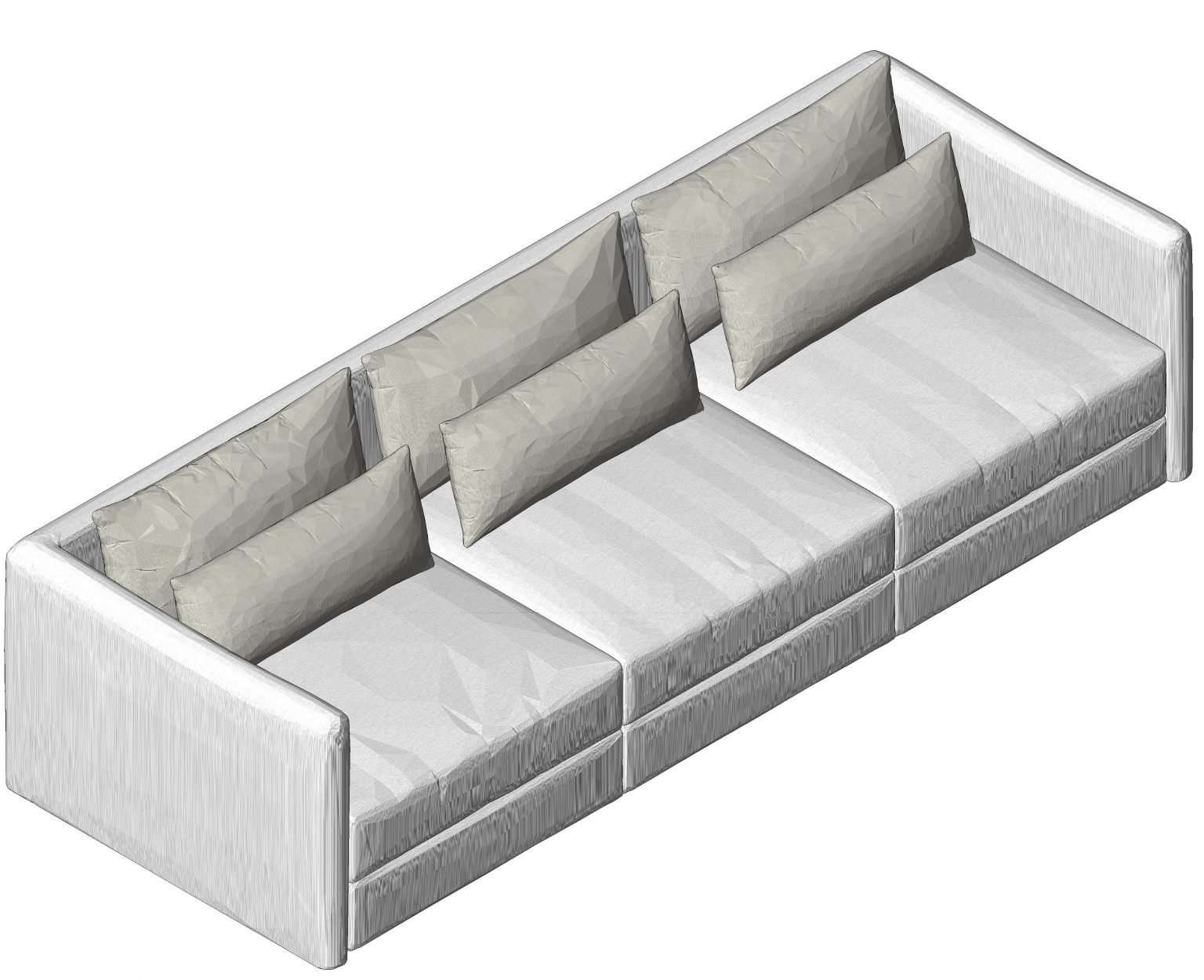 Revit Multi Sofa 1 – Model And Object