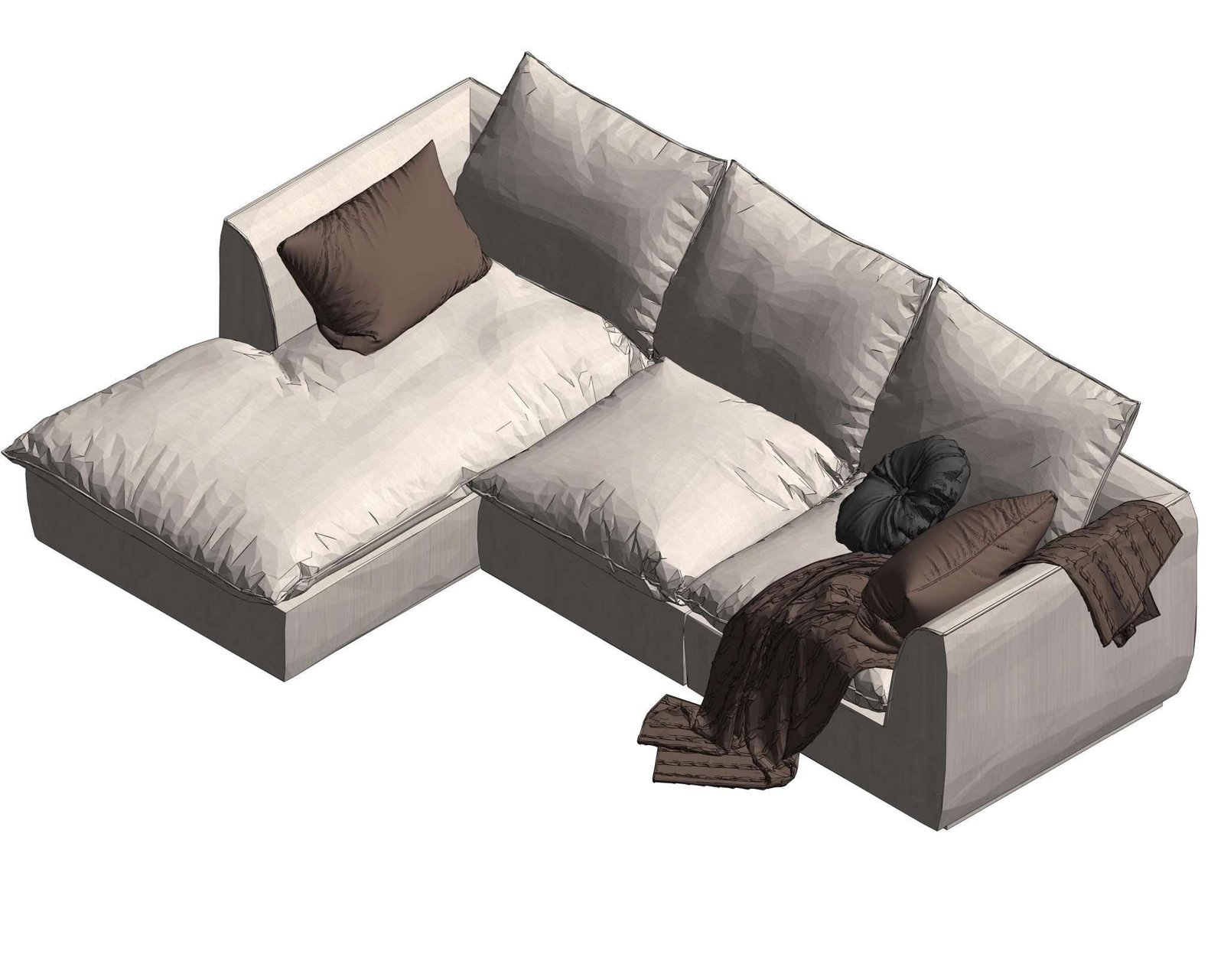 Revit Multi Sofa 16 – Model And Object