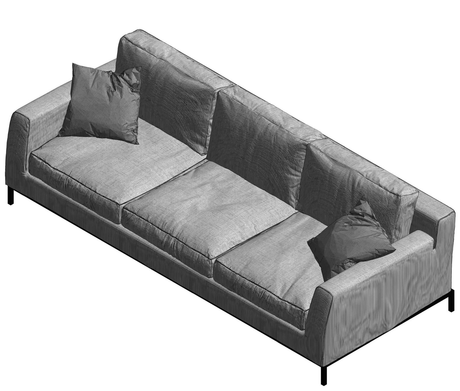 Revit Multi Sofa 2 – Model And Object