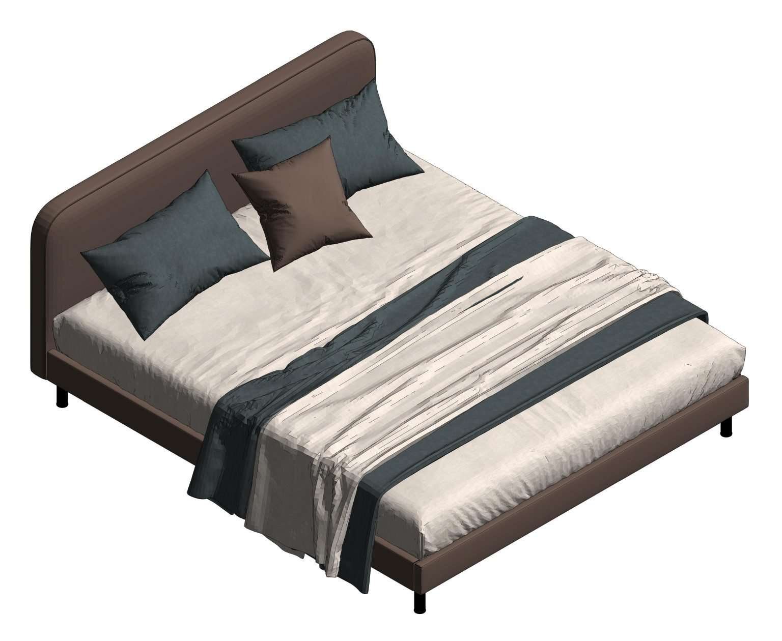 Revit Bed 14 Model And Object Revit Bed 14 Model And Object