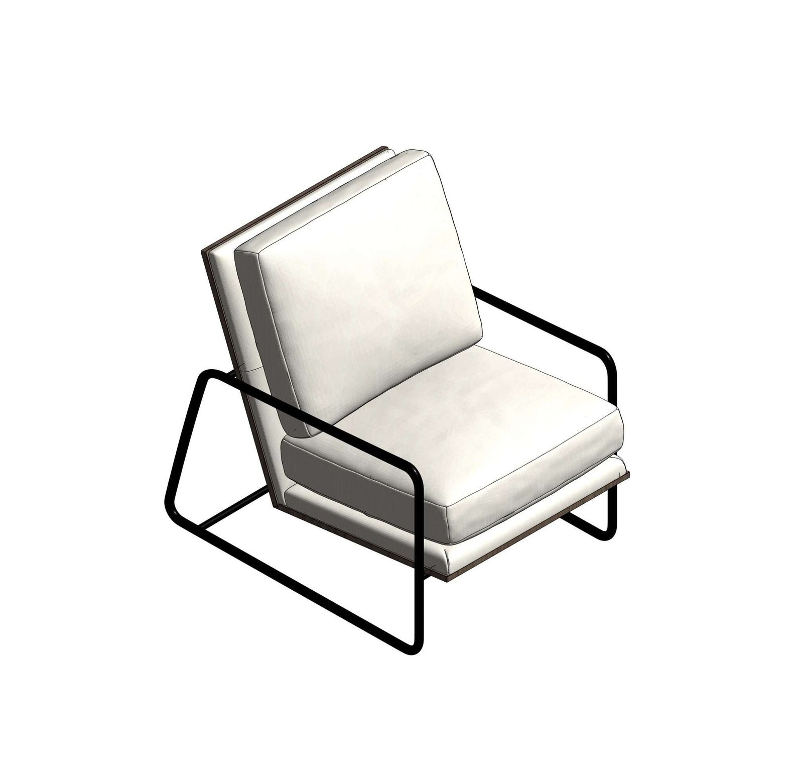 Revit Single Sofa 17 – Model And Object