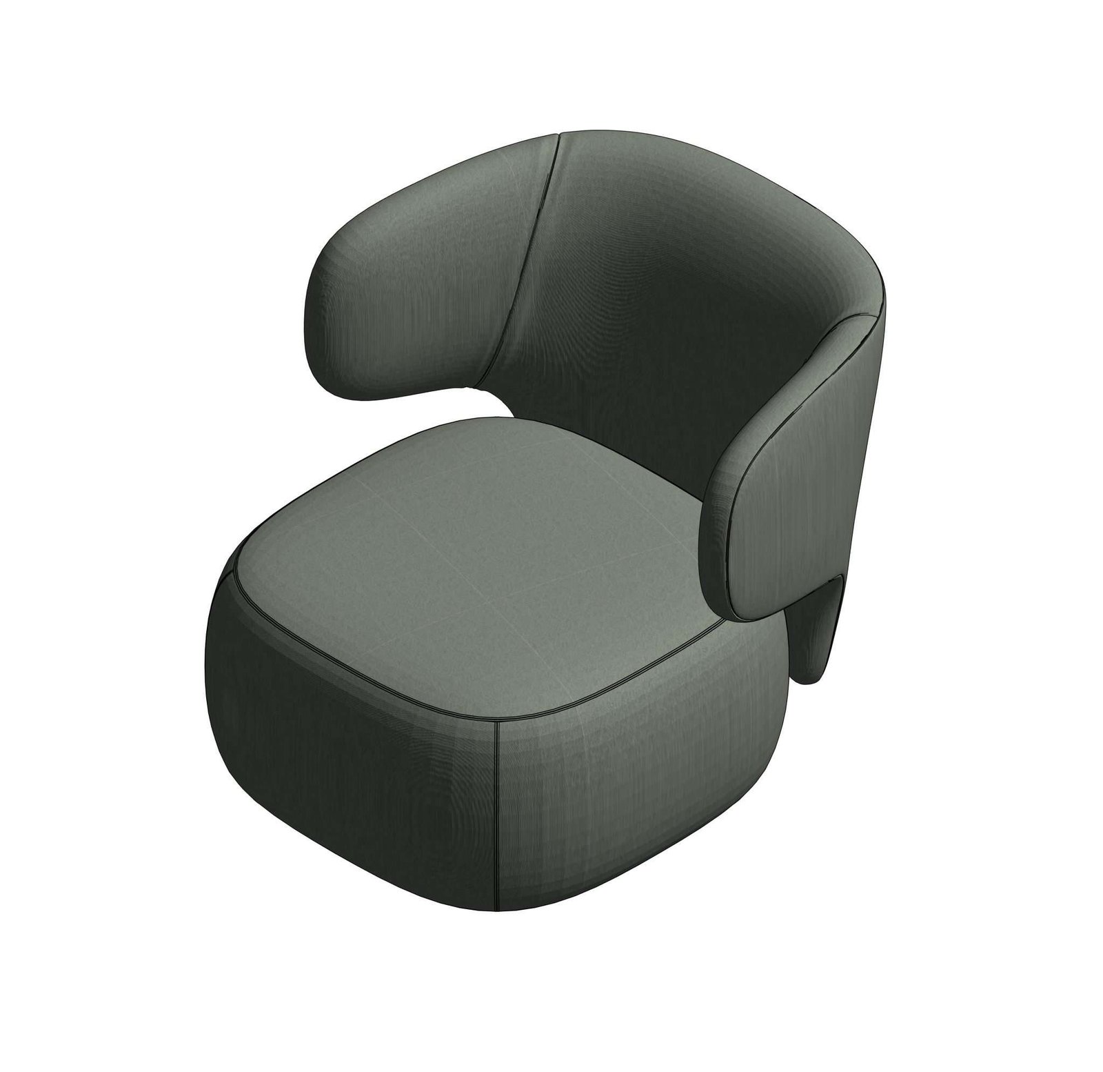 Revit Single Sofa 18 – Model And Object