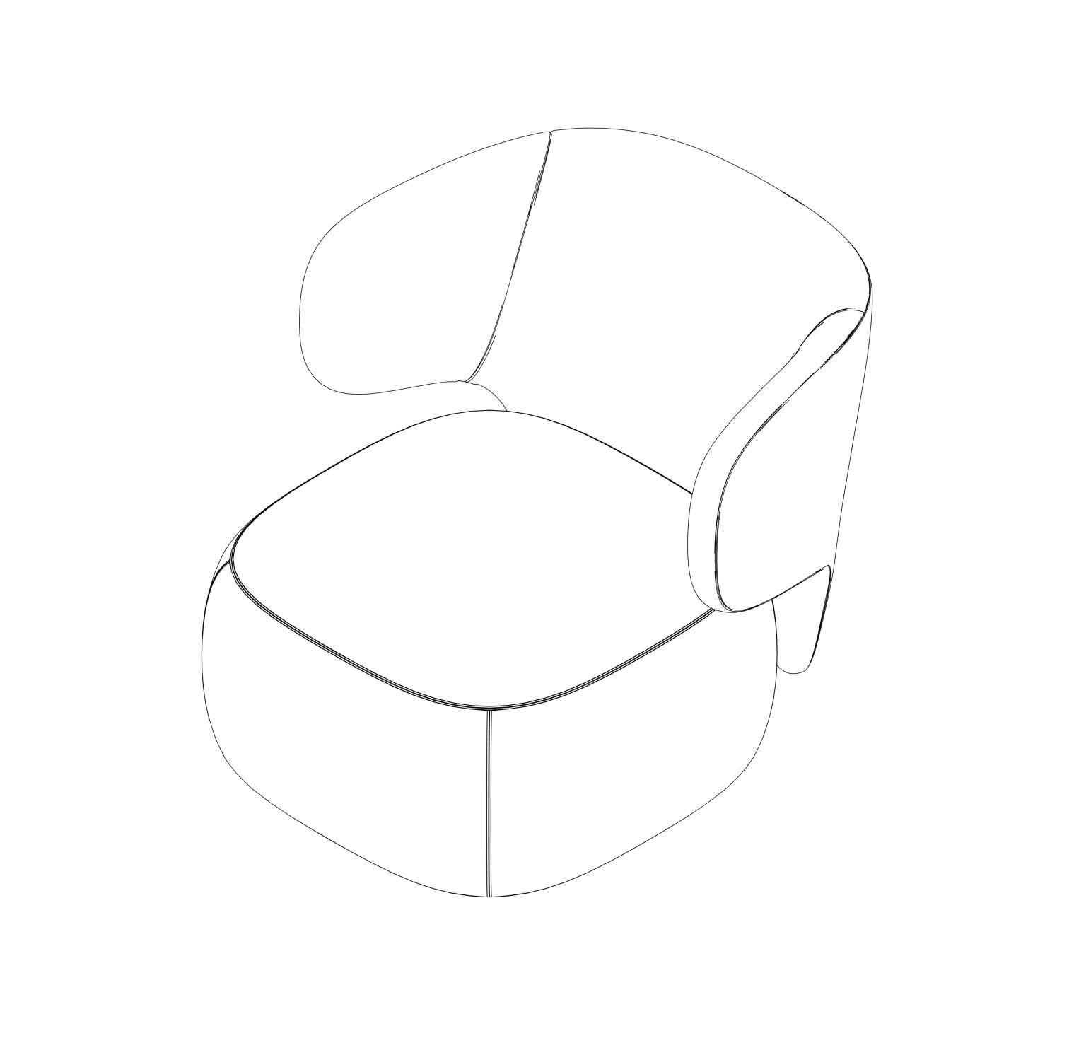 Revit Single Sofa 18 – Model And Object