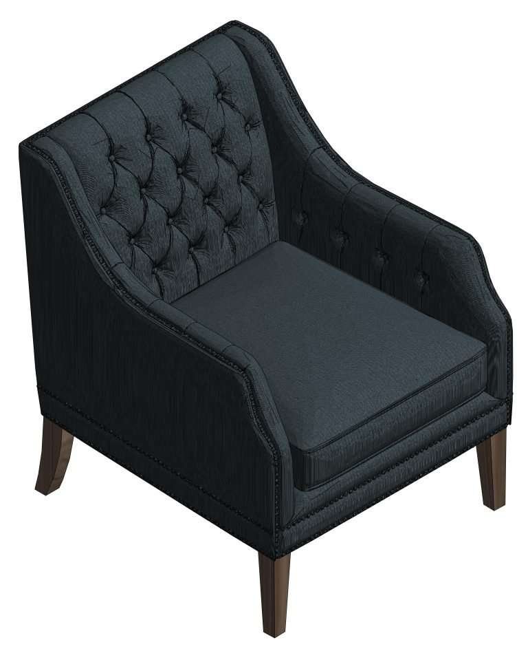 Revit Single Sofa 19 – Model And Object