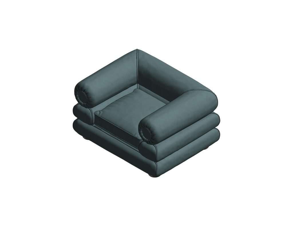 Revit Single Sofa 24 – Model And Object