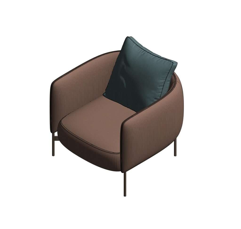 Revit Single Sofa 26 – Model And Object