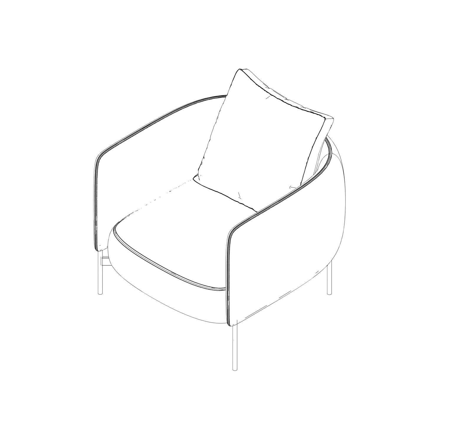 Revit Single Sofa 26 – Model And Object