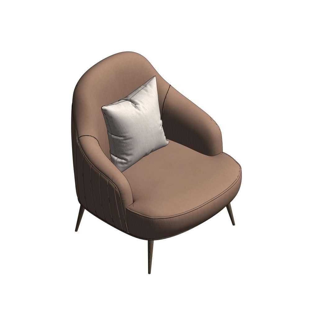 Revit Single Sofa 38 – Model And Object
