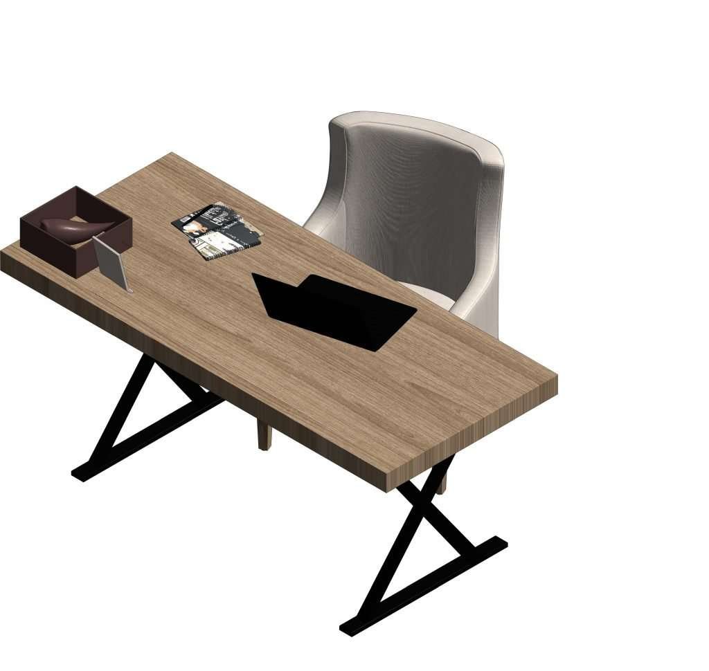 Revit Office Desk 2 – Model And Object