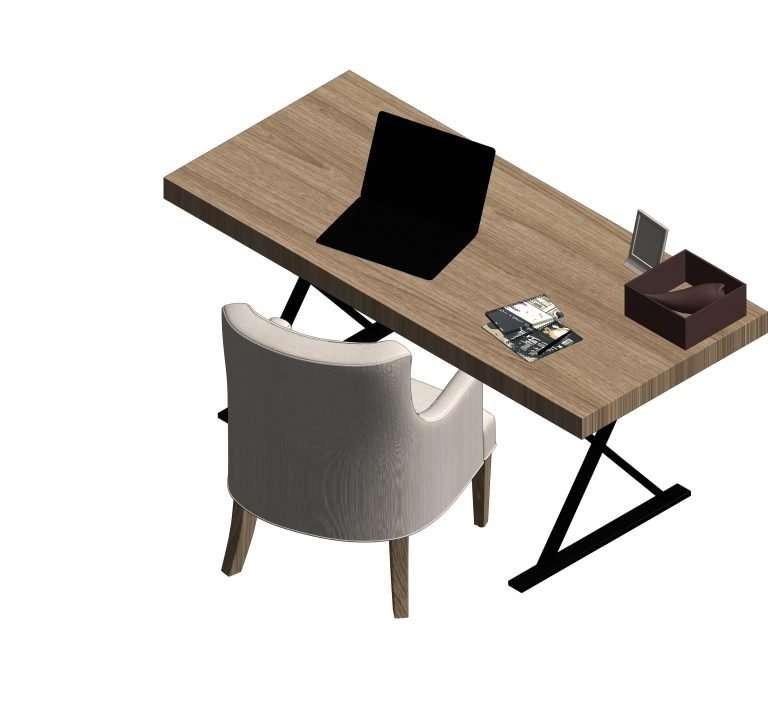 Revit Office Desk 2 – Model And Object