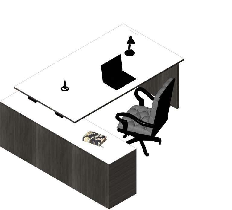Revit Office Desk 1 – Model And Object