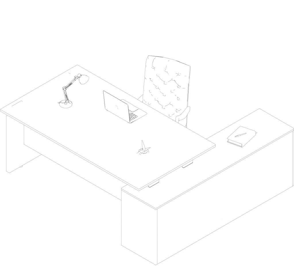 Revit Office Desk 1 – Model And Object