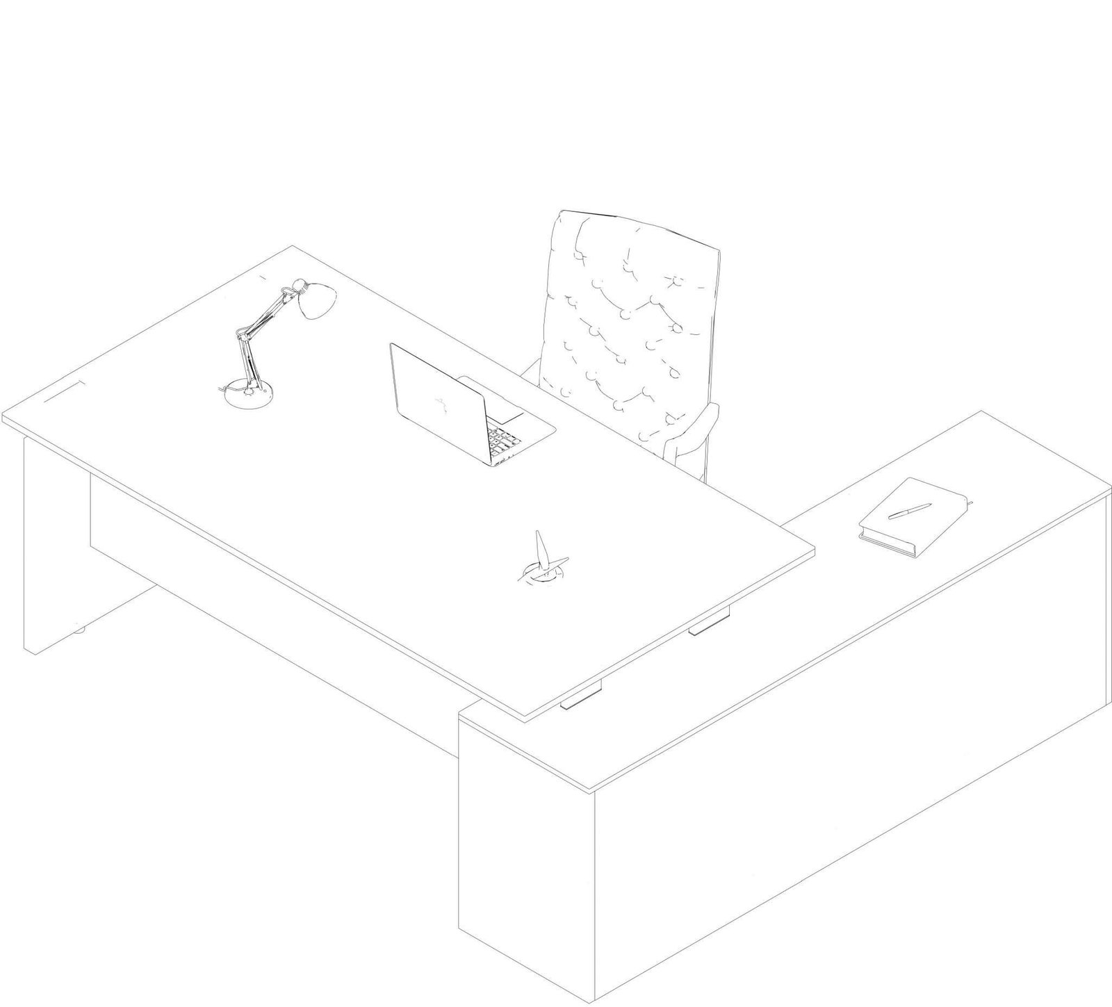 Revit Office Desk 1 – Model And Object