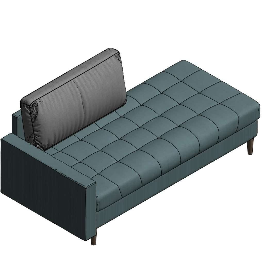 Revit Side Sofa 10 – Model And Object