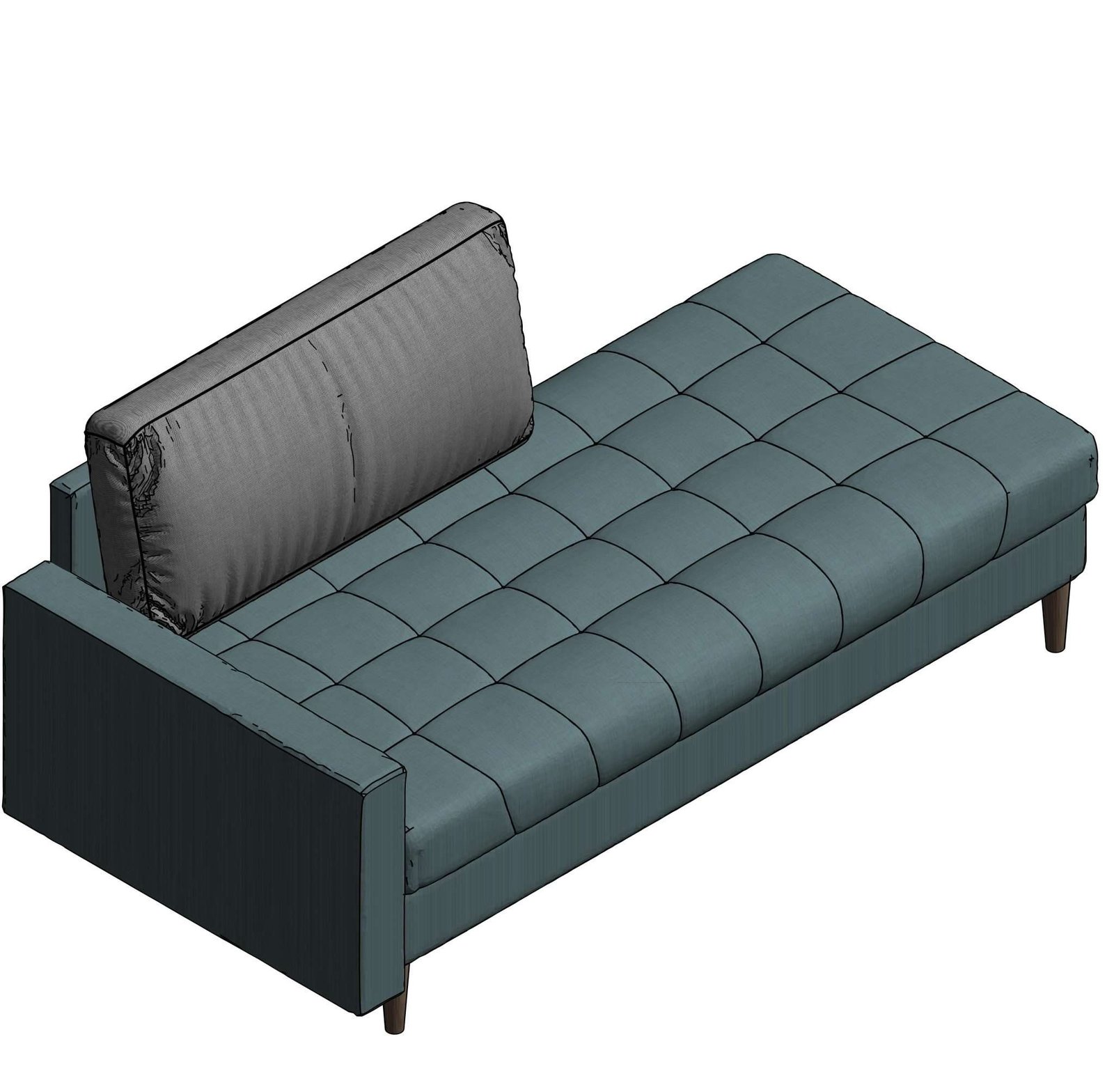 Revit Side Sofa 10 – Model And Object