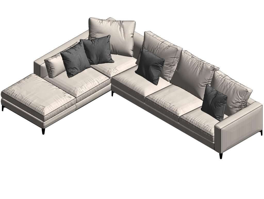 Revit Multi Sofa 20 – Model And Object