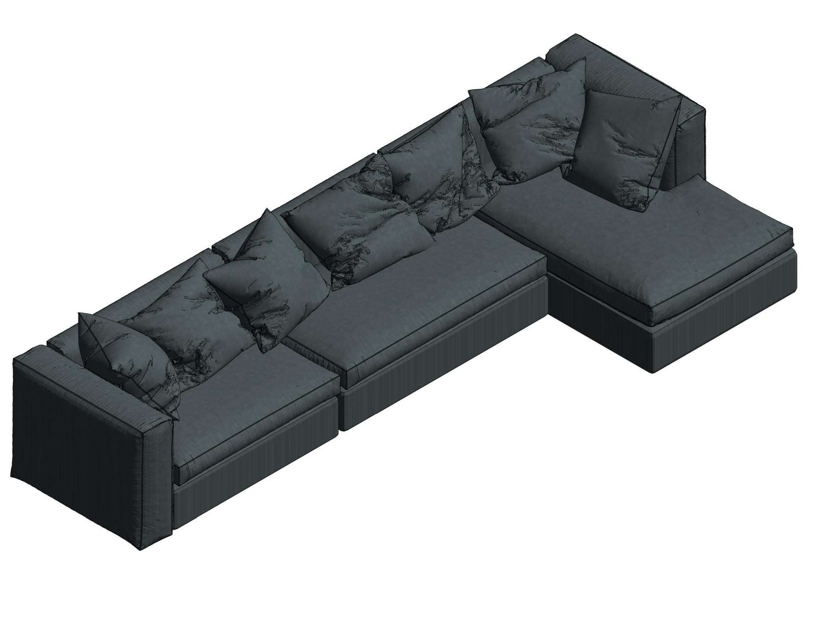 Revit Multi Sofa 19 – Model And Object