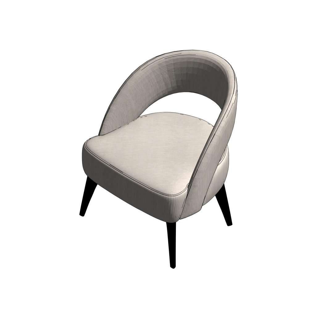 Revit Single Sofa 39 – Model And Object